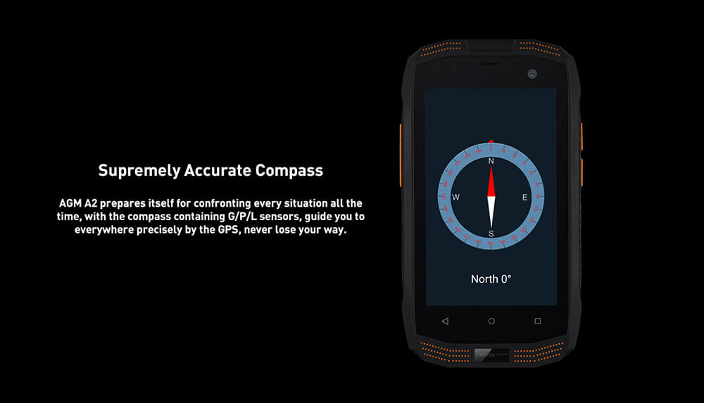 AGM A2 IP68 4.0 Inch 2GB 16GB Rugged Phone Black