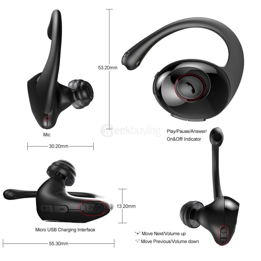 New Bee NB-7 Earbuds Black