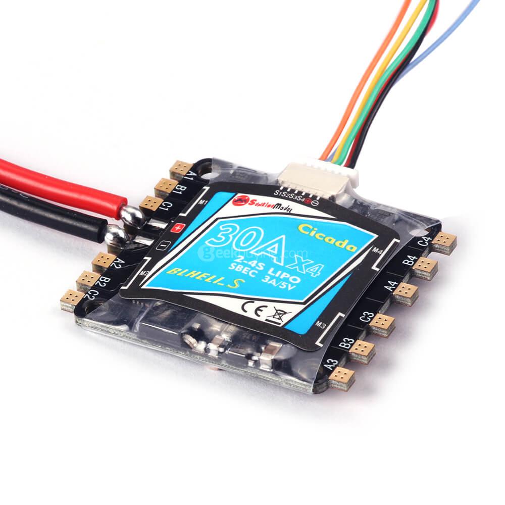 Sunrise Model 30A BLheli_S 2-4S 4 In 1 Brushless ESC