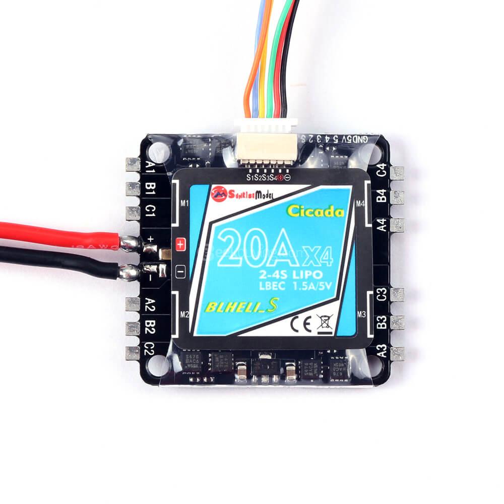 Sunrise Model 20A Blheli_S 2-4S 4 in 1 ESC