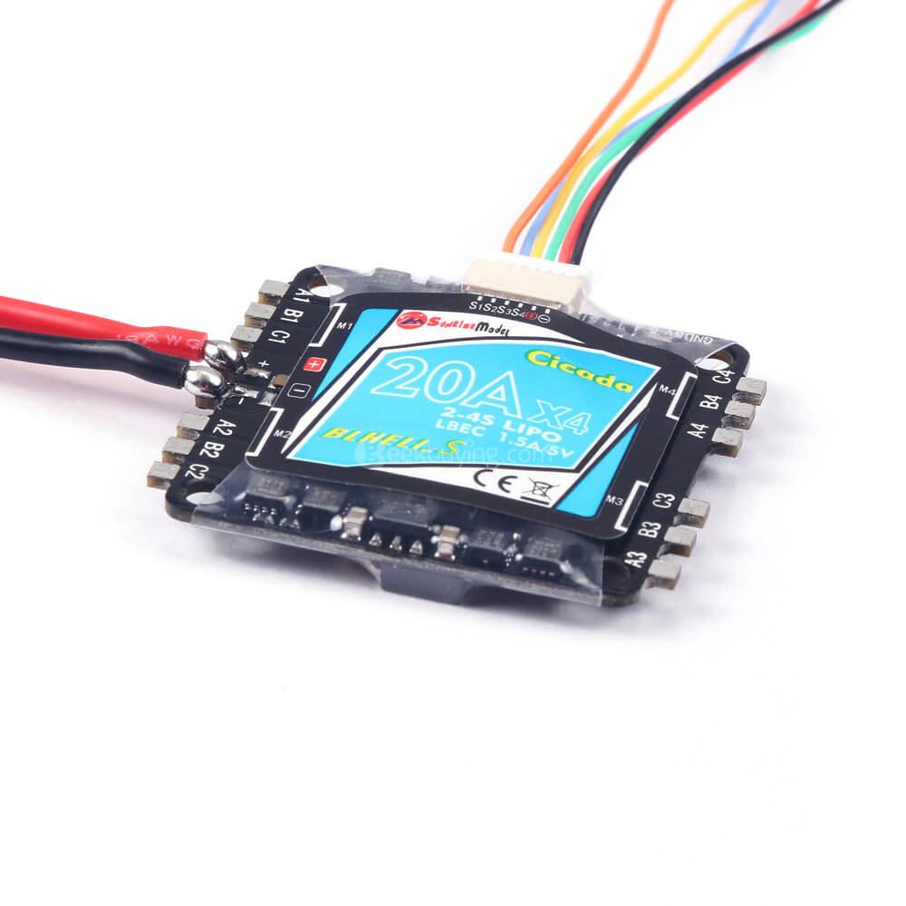 Sunrise Model 20A Blheli_S 2-4S 4 in 1 ESC