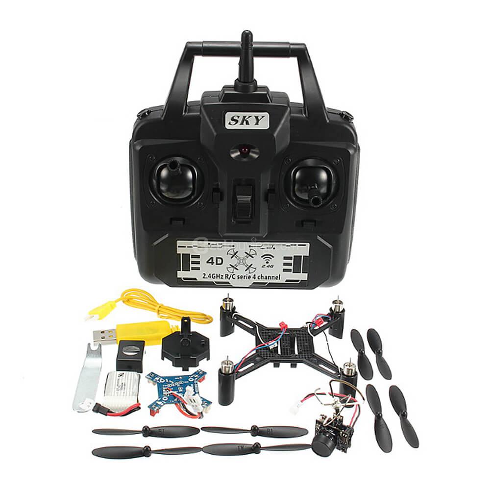 DM002 DIY Micro 5.8G FPV with 600TVL Camera RC Quacopter Black RTF