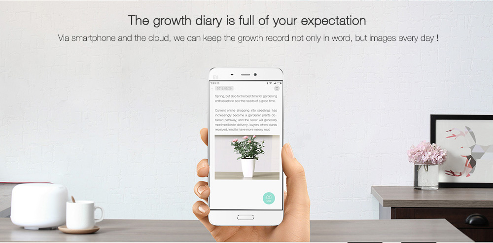 Original Xiaomi Mi Flowerpot + Original Plants Monitor