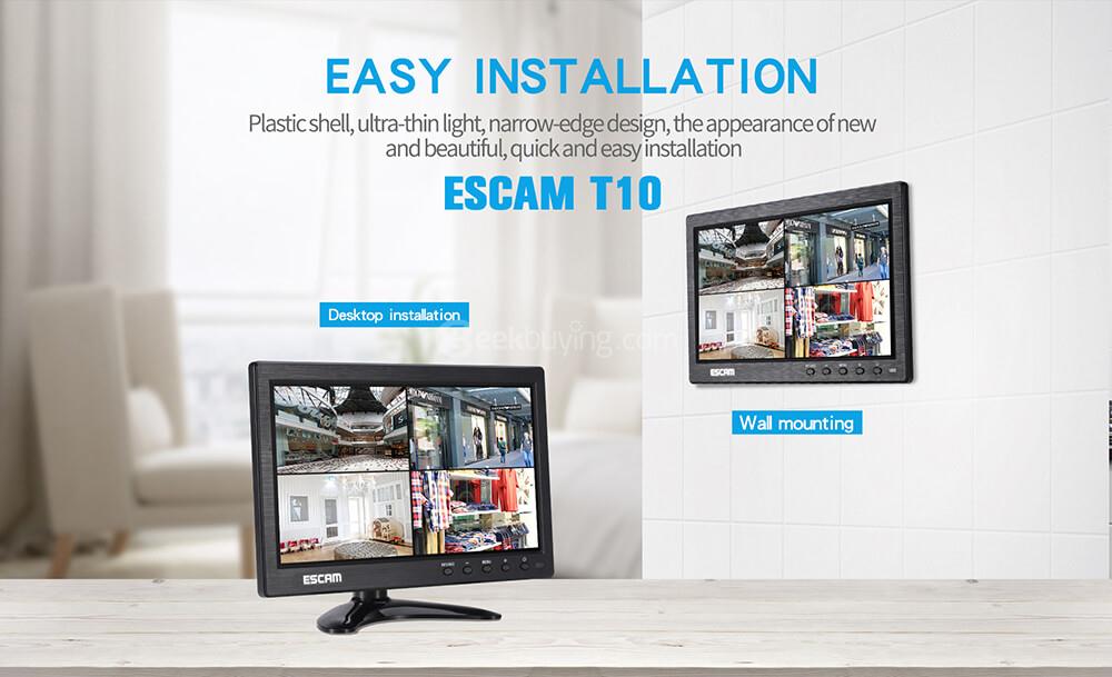 ESCAM T10 10 Inch TFT LCD 1024x600 Monitor