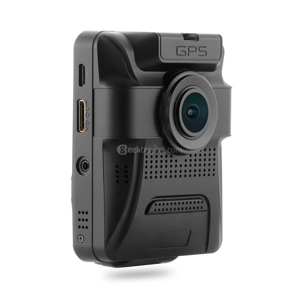 GS65H Car Front Rear DVR Camera - Black