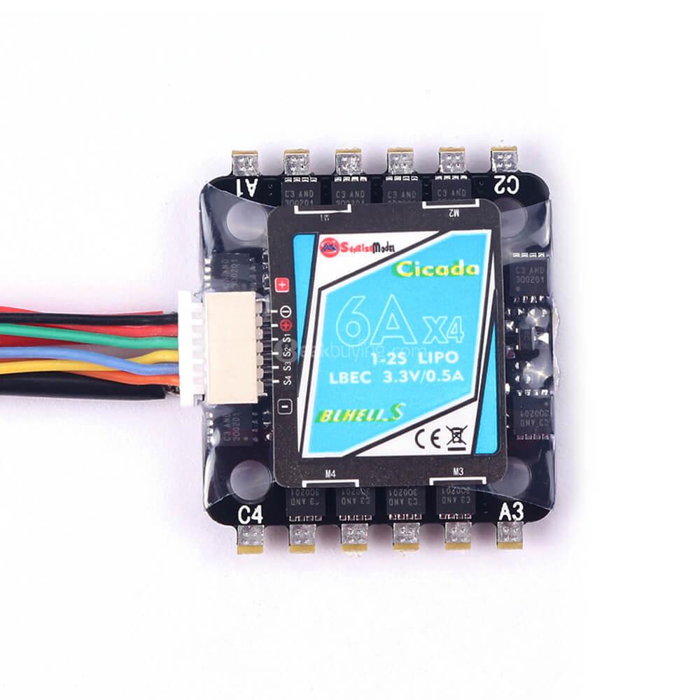 Sunrise Model 6A Blheli_S BB2 4 in 1 Brushless ESC