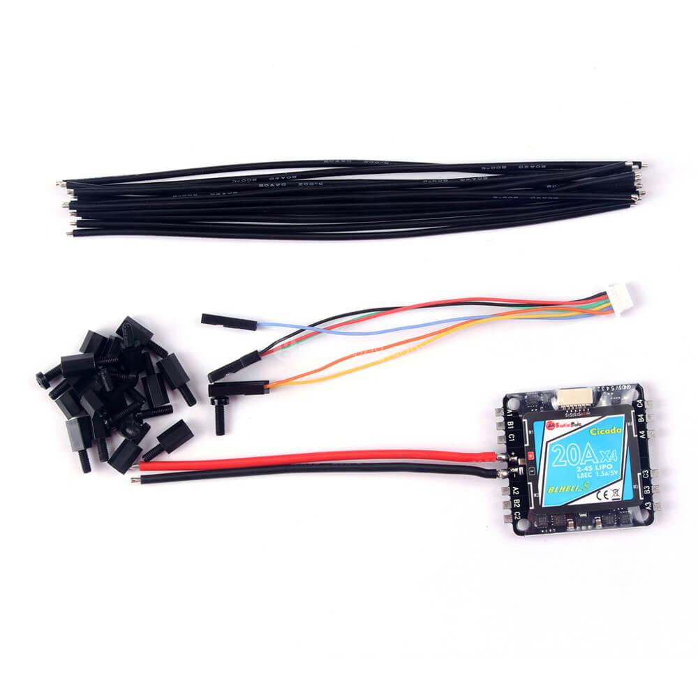 Sunrise Model 20A Blheli_S 2-4S 4 in 1 ESC