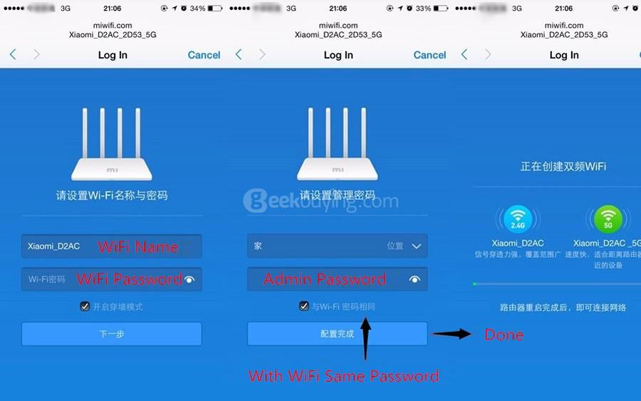 English Version Xiaomi Mi WiFi 3 Router White