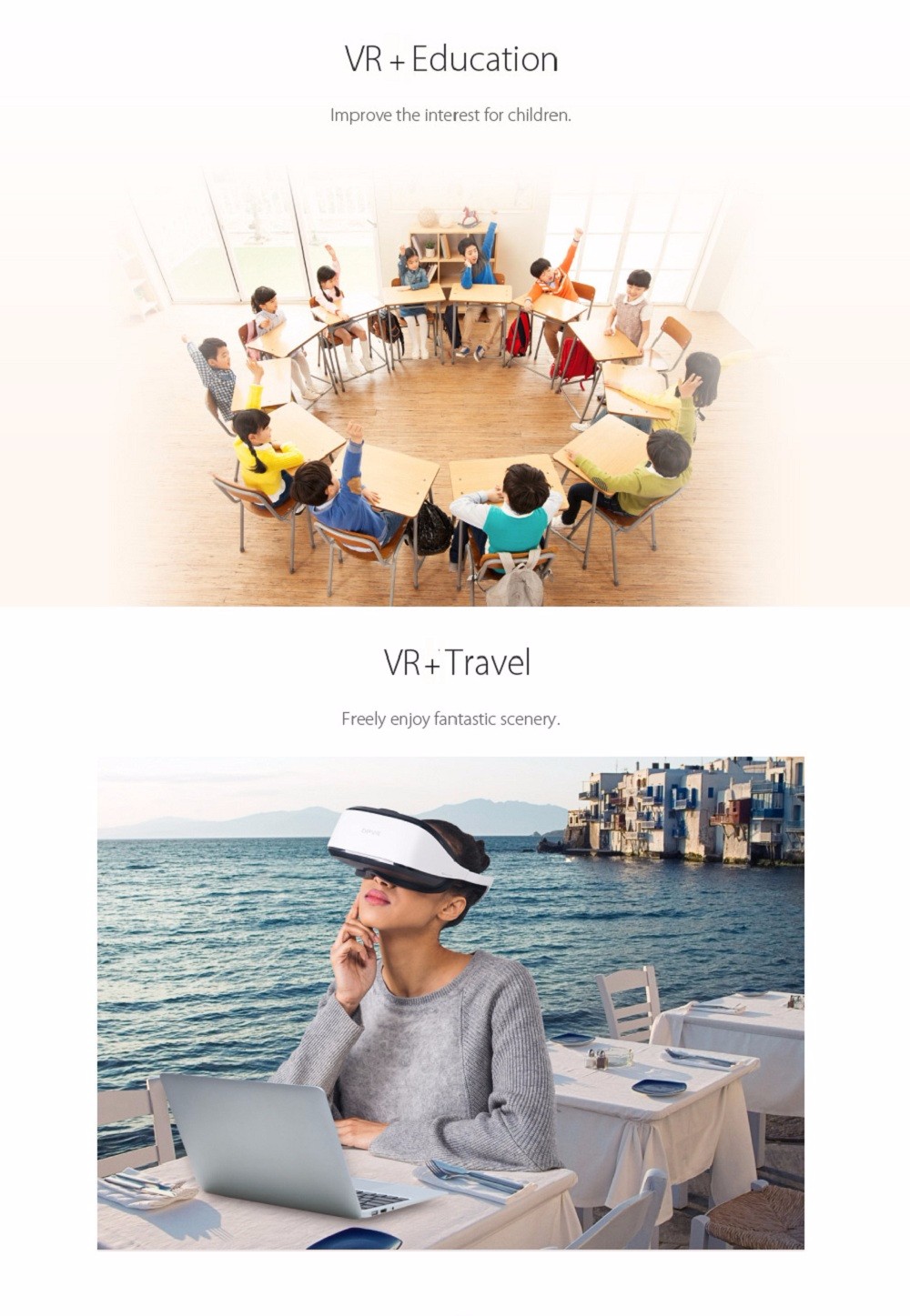 Deepoon E3 5.7 Inches 2.5K AMOLED Display 3D VR Headset for PC