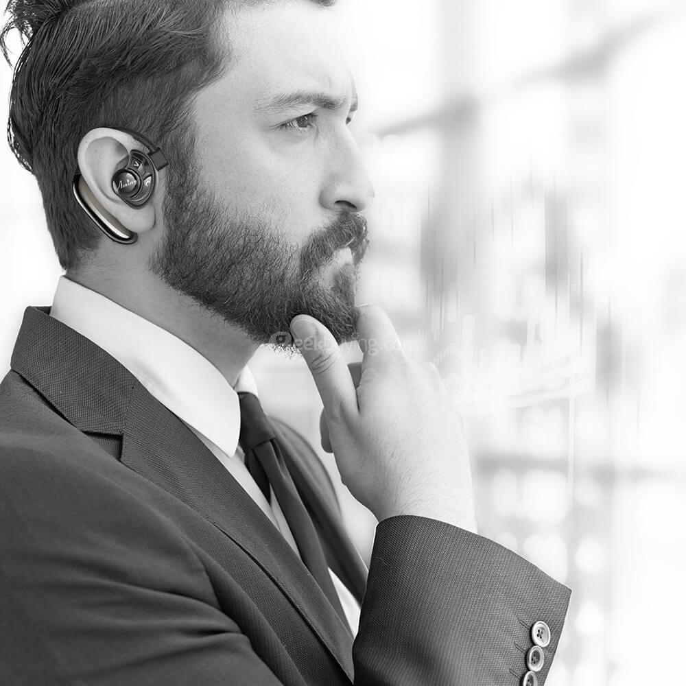 AMINY Wireless Bluetooth Dual Headphones Black