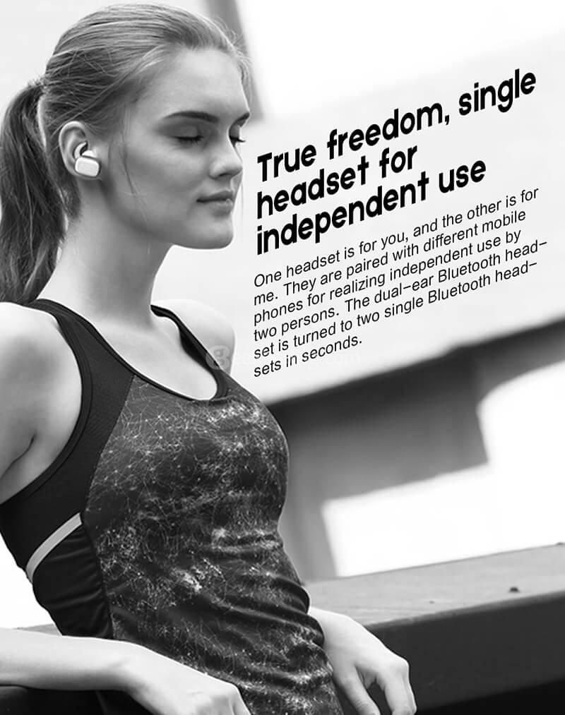 Roman Q5 Wireless Bluetooth Earphones Black