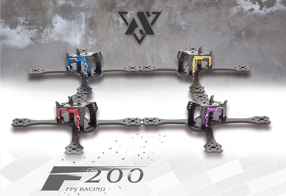 Awesome F200 200mm True-X 4mm Thick Frame Kit Blue