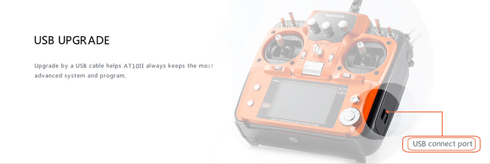 Radiolink AT10II Transmitter with R12DS Receiver Mode 2 Orange