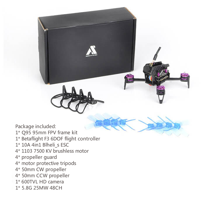 Awesome Q95 FPV Racing Drone PNP Purple