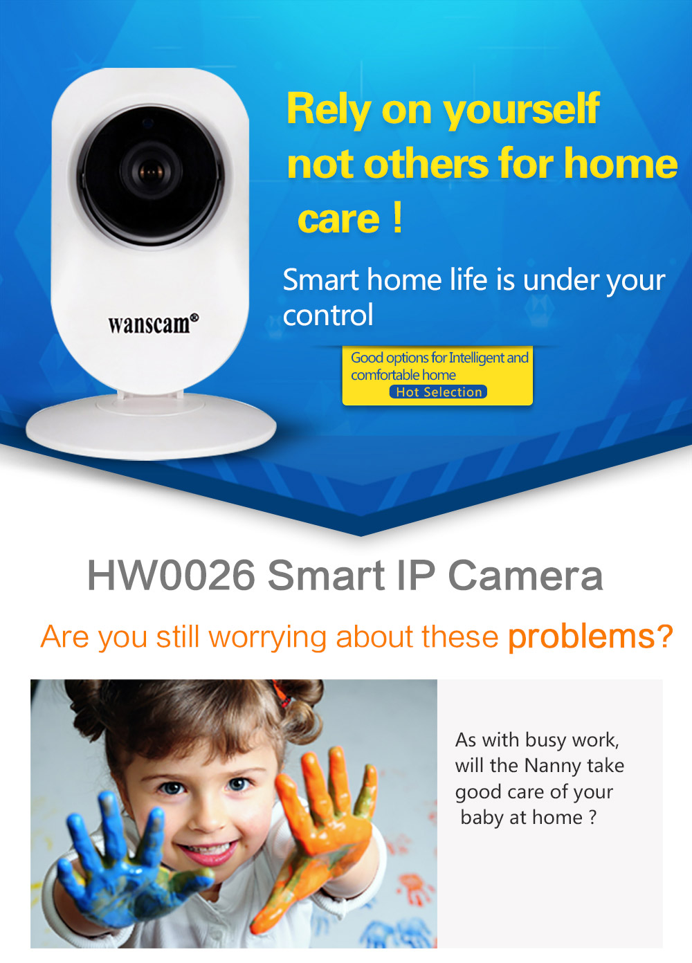 Wanscam HW0026 720P WiFi IP Camera -White