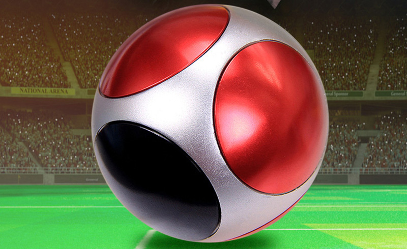 Fidget Hand Spinner Football Aluminium Alloy Silver Gold