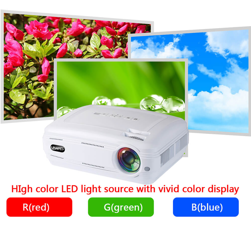 Uhappy U58 PRO 1080P HD Smart Projector White