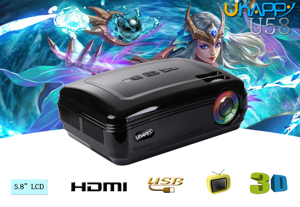 Uhappy U58 LED Projector Black