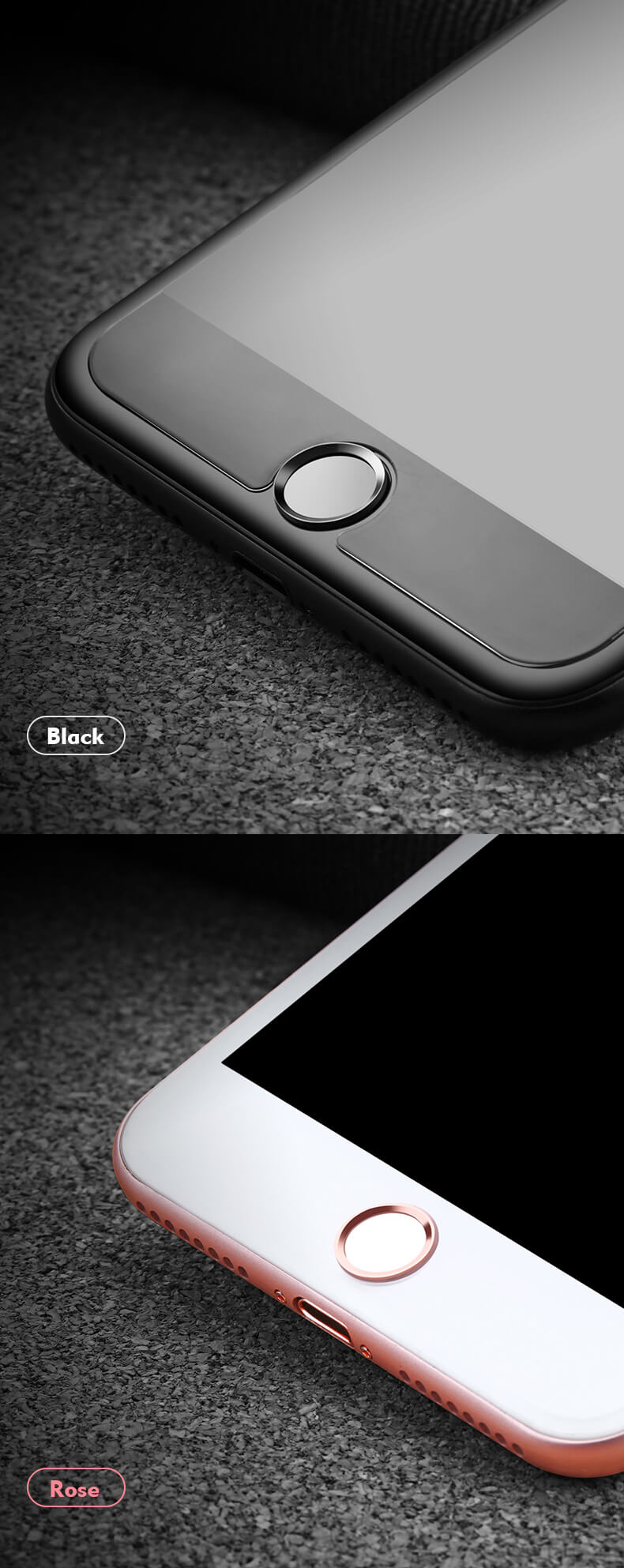 Silver Benks iPhone Home Button Sticker For iPhone 7Plus/7/6S/6/5S
