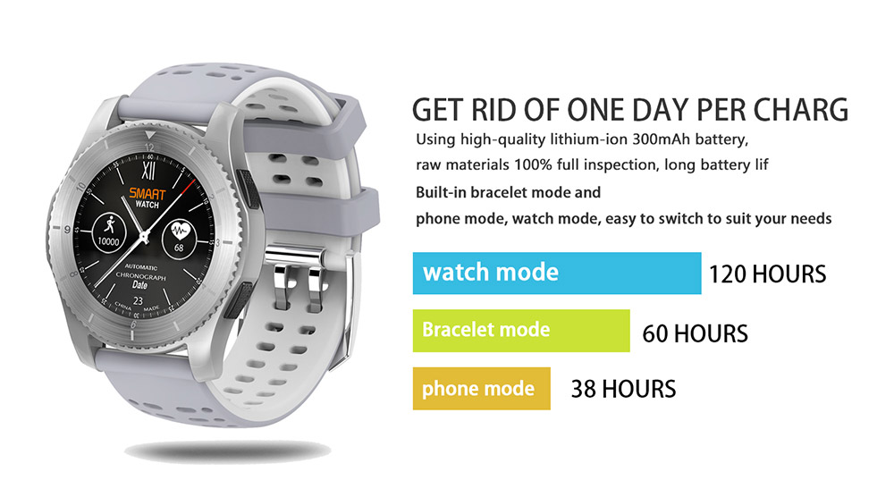 No.1 GS8 Smartwatch Silver Yellow