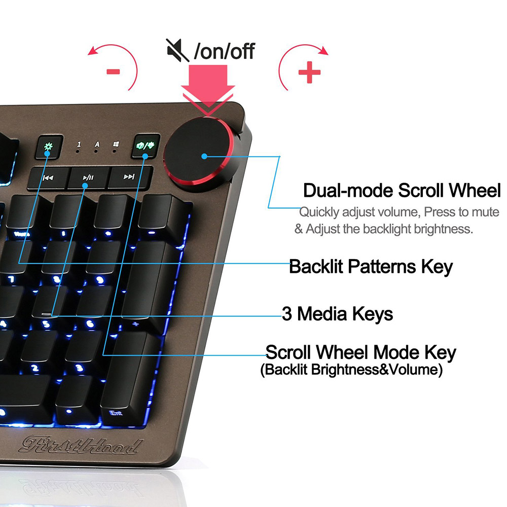 Ajazz AK60 Wired Mechanical Keyboard Black