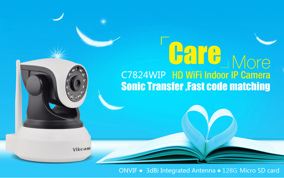 Vikcam C7824WIP WiFi 720P IP Camera White