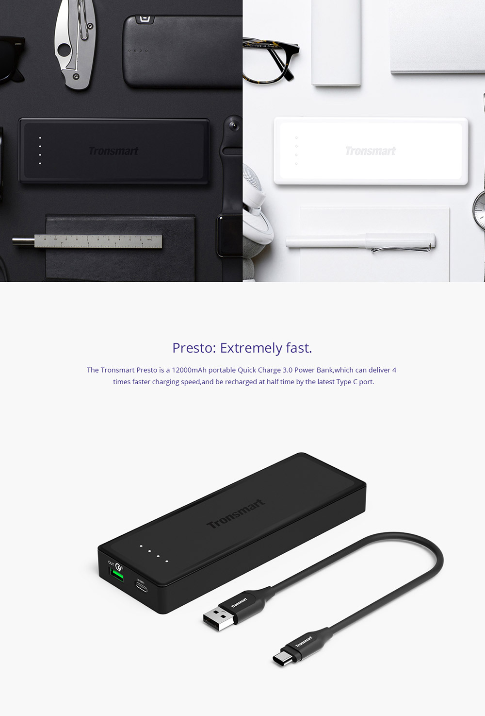 Tronsmart PBT12 12000mAh Power Bank
