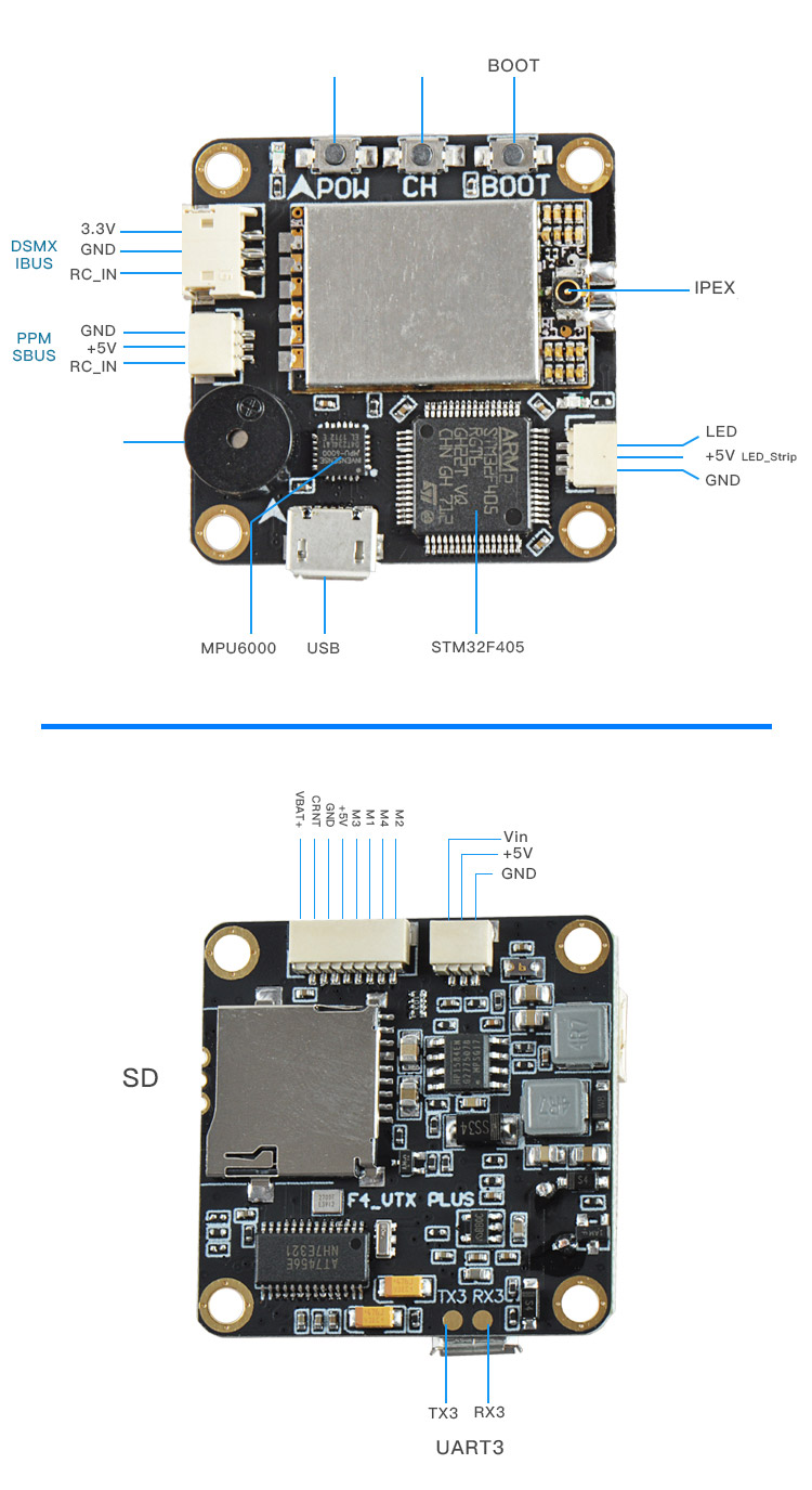 Omnibus F4 Plus Flight Control with 4in1 ESC