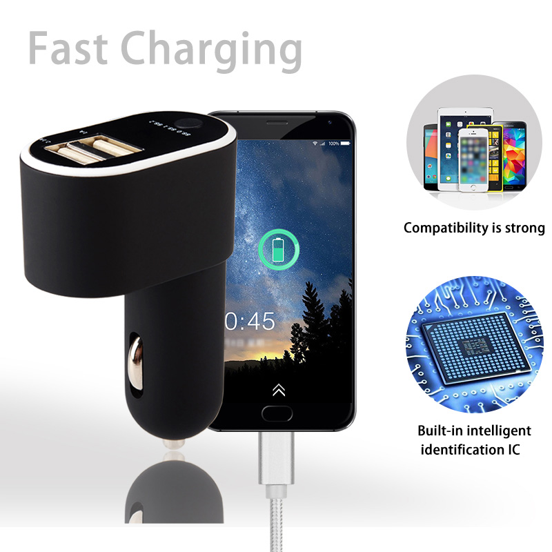 EC6 Bluetooth Car Kit with Dual Ports Car Charger
