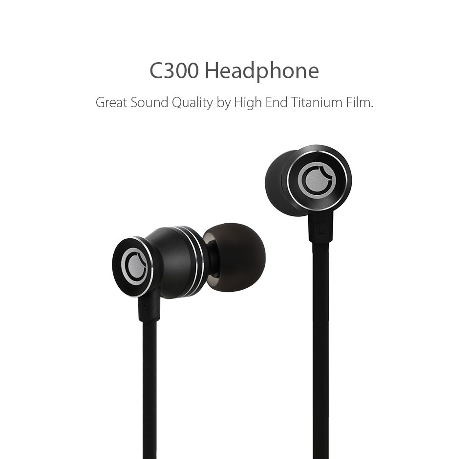 GGMM C300 Wired Earphone with Mic Black