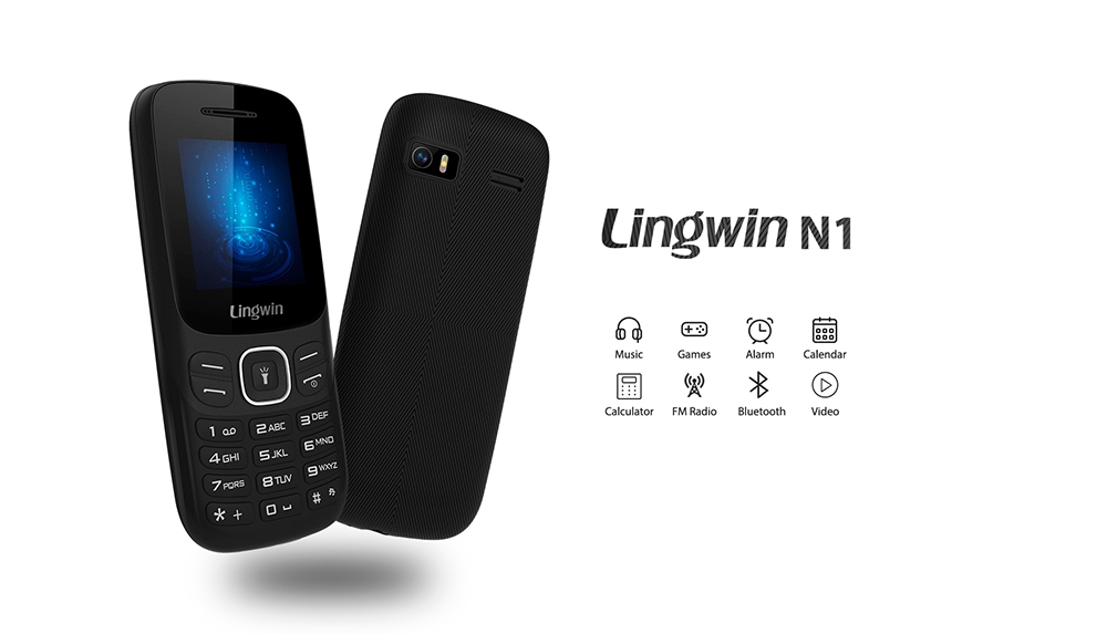 Lingwin N1 1.77 Inch 32MB 32MB Mobile Phone Black