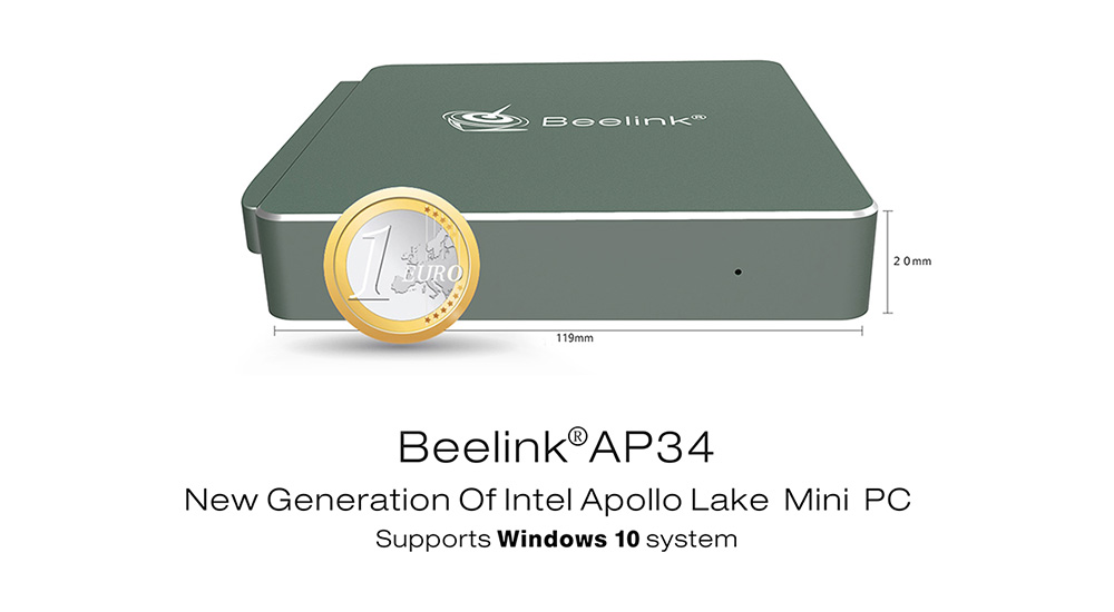 Beelink AP34 Intel Apollo Lake N3450 4GB/64GB MINI PC Gray