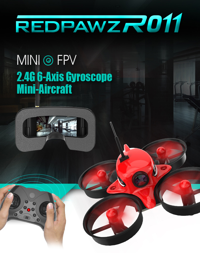 REDPAWZ R011 FPV Racing Drone with VR-D1 Goggles Extra Battery RTF