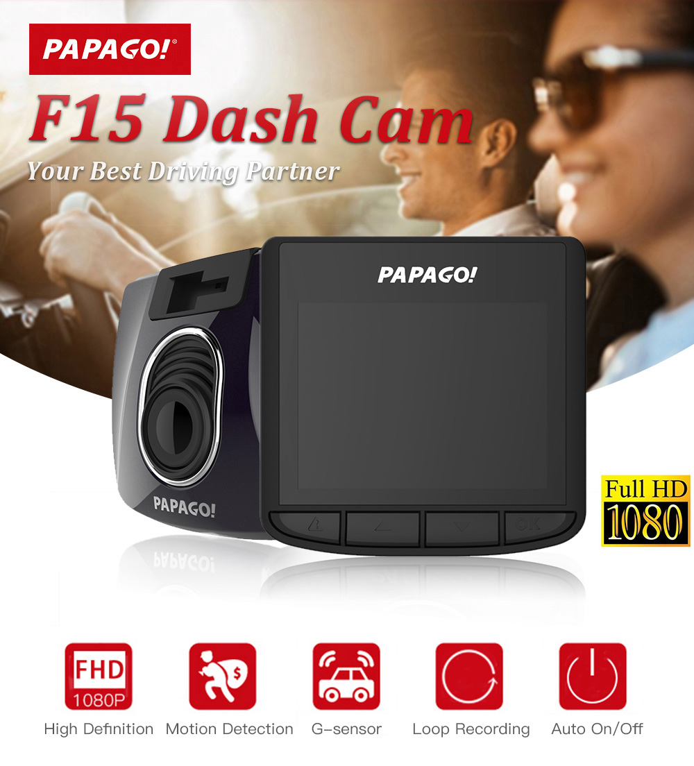 PAPAGO F15 1080P Car DVR Black