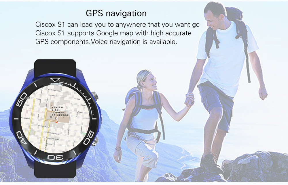 S1 Bluetooth 4.0 Smart Watch Phone Blue