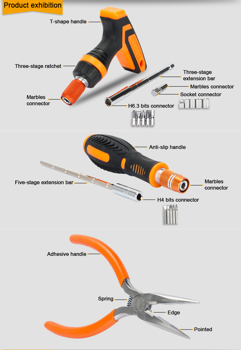 Jakemy JM-6115 60in1 Screwdriver Set Orange