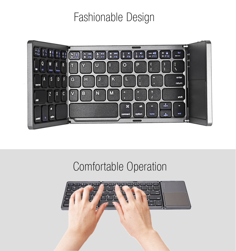 B033 Wireless Bluetooth Keyboard Silver