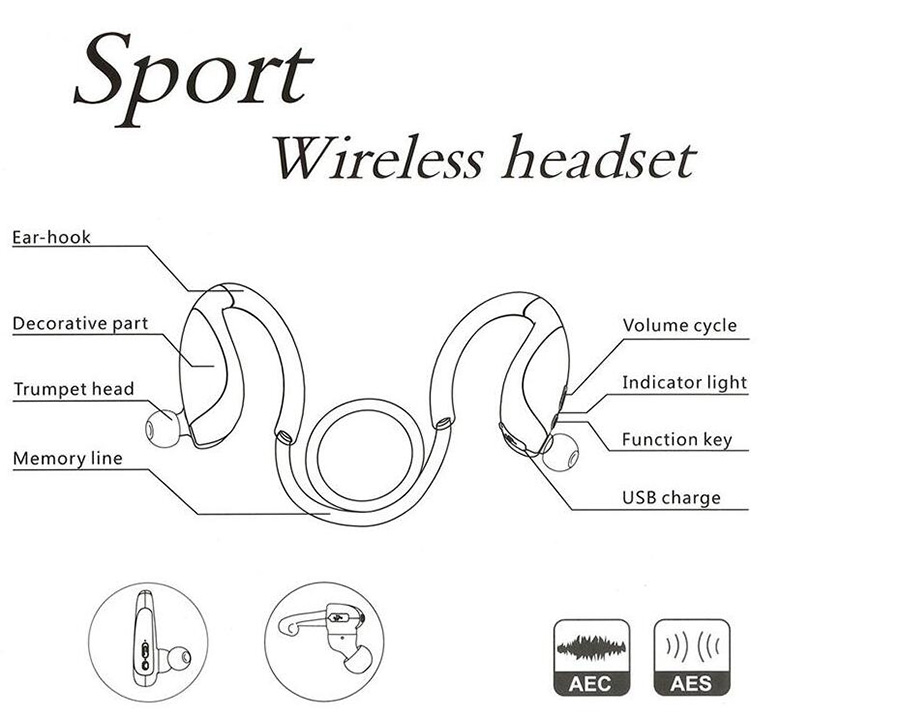 X26 Mini Wireles Bluetooth Headphones Red