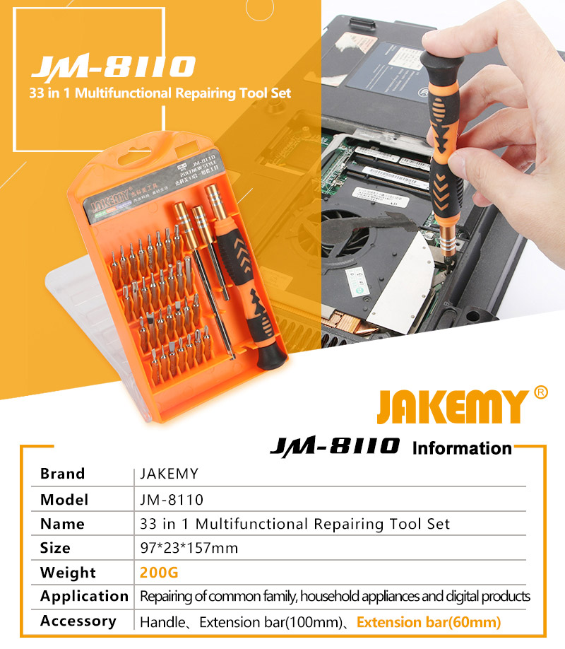 Jakemy JM-8110 33in1 Screwdriver Set
