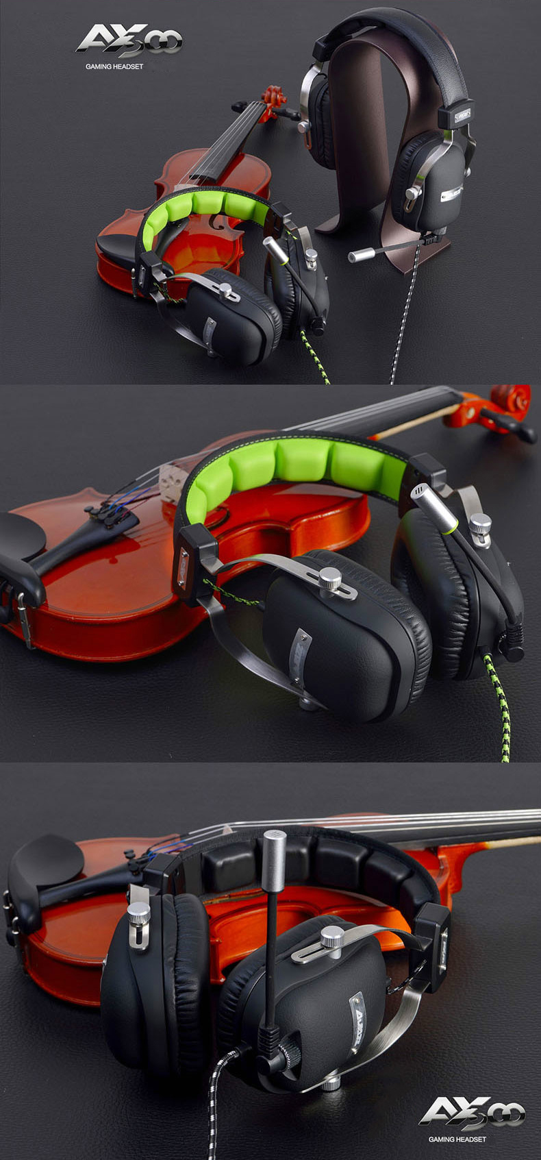 AJAZZ AX300 Gaming Headphones with Mic Black