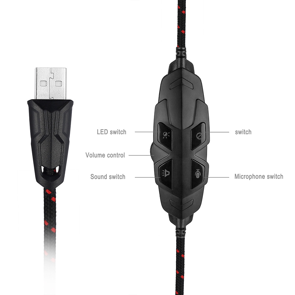 ONIKUMA K2 Gaming Headphone with Mic Red with Black