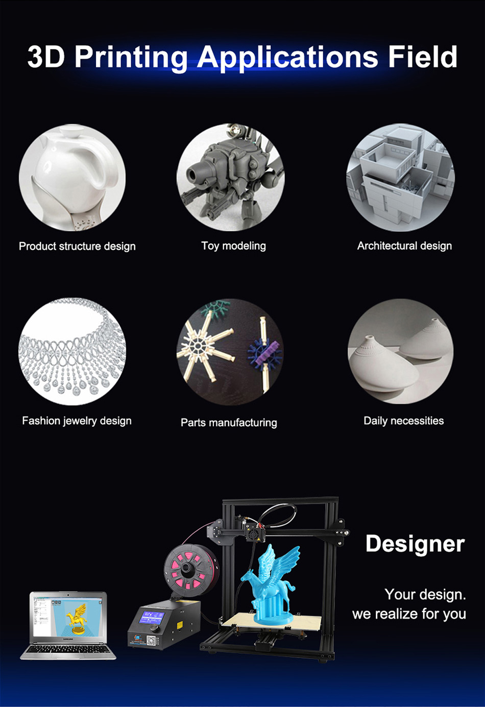 Creality 3D® CR-10 Mini DIY 3D Printer Kit