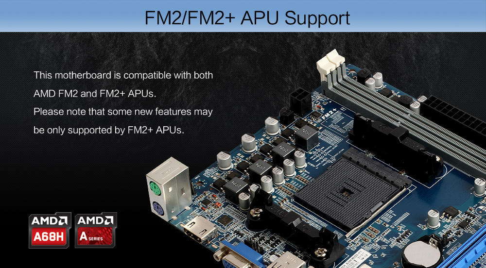 J&W A68HM-D2H Motherboard Socket