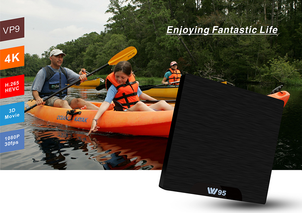 Bundle W95 Android 7.1 S905W 2GB/8GB TV Box+Rii i8+White