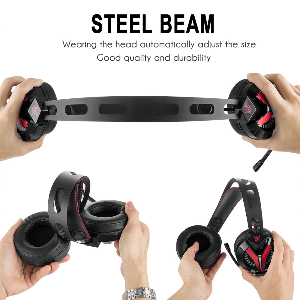 ONIKUMA M180 Gaming Headphone with Mic Black and Red