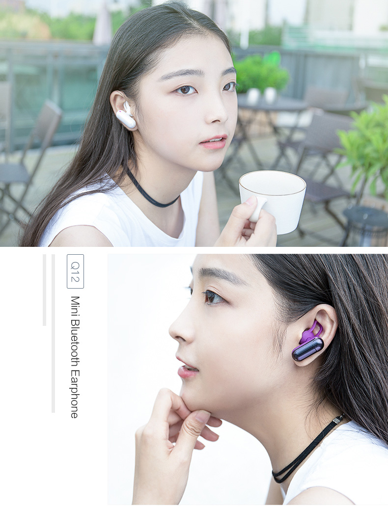 QCY Q12 Wireless Bluetooth Headphone with Mic Black