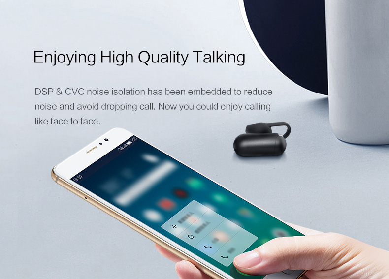 QCY Q12 Wireless Bluetooth Headphone with Mic Black