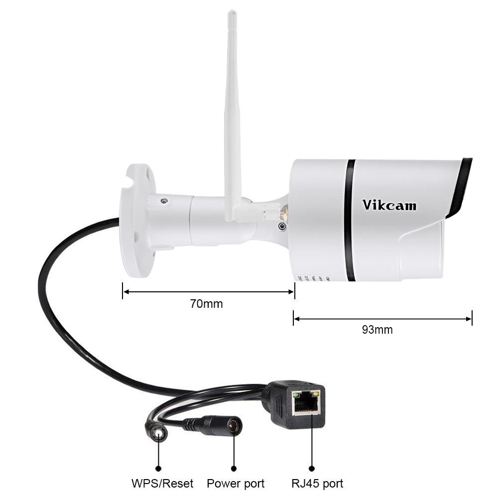 Vikcam W3 WiFi 720P IP Camera White
