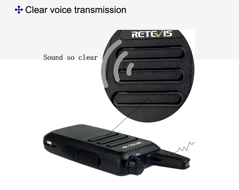 2PCS Retevis RT22 Walkie Talkie Black