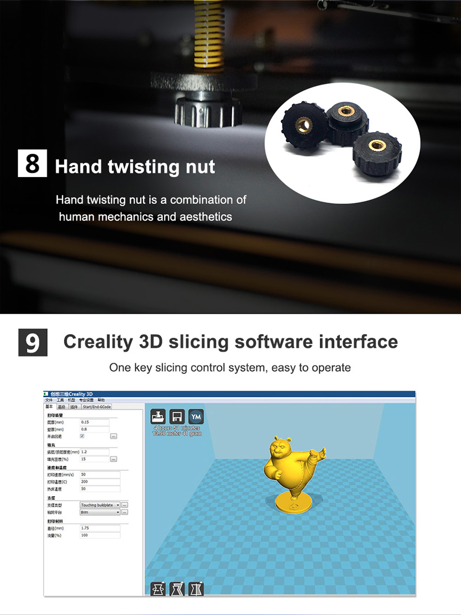 Creality 3D® CR-10 Mini DIY 3D Printer Kit
